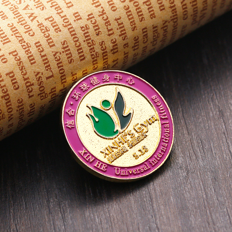 Metal Custom Designed Silver Round Club Pin from China manufacturer ...