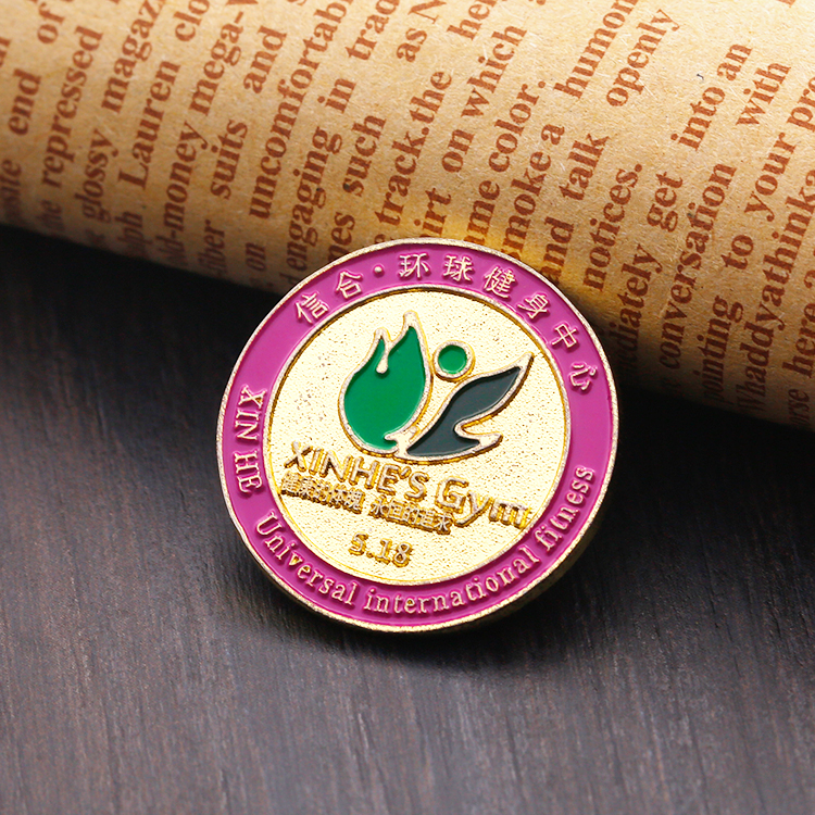 Metal Custom Designed Silver Round Club Pin from China manufacturer ...