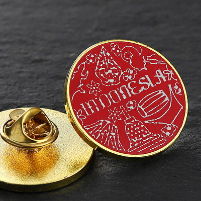 Printing Brass Round Metal Lapel Pins for Suit from China manufacturer ...